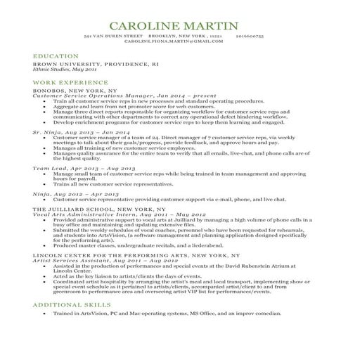 Caroline Martin CV | PDF