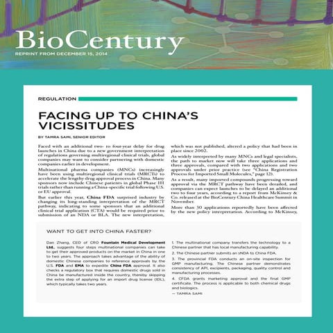 Effective Regulatory Strategies for China Market Entry | PPTX