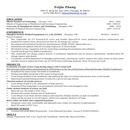 Zack hsu resume | PDF