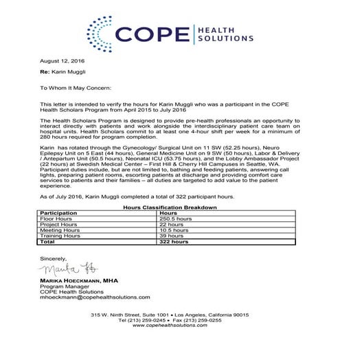 Health Scholar Formal Hours Audit Pdf