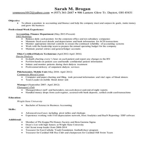 Sarah Brogan Resume 201702 | DOCX