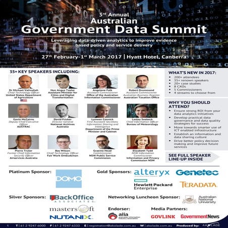 GOV29 3rd Annual Australian Government Data Summit | PDF