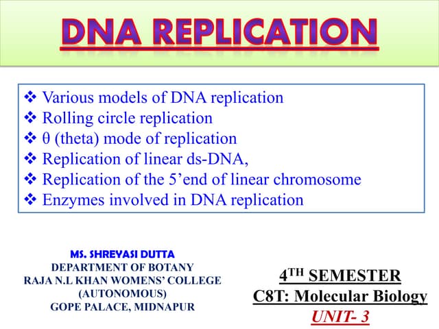 Various model of DNA replication | PDF