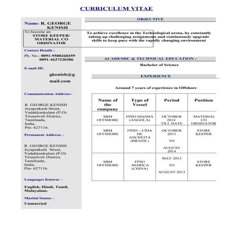 GEORGE_KENISH_CV 2016 | DOC