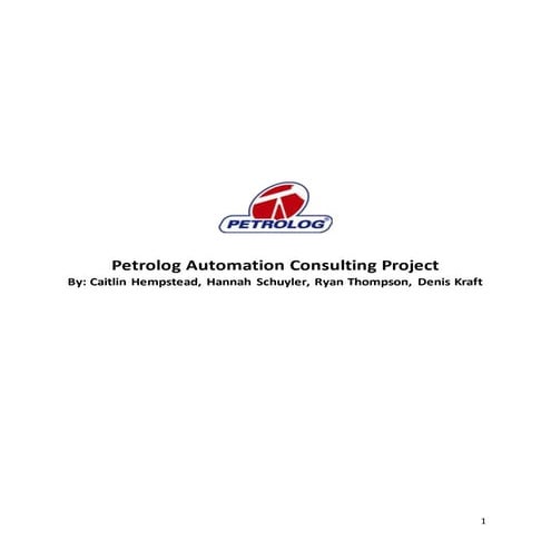 Petrolog Automation Consulting Project | PDF
