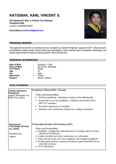 My Resume | DOC | Technology & Computing