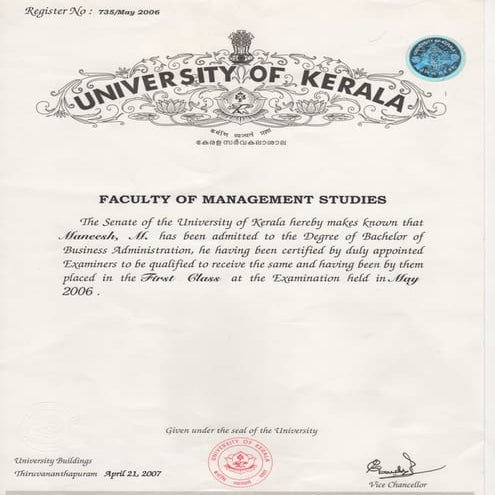 DEGREE CERTIFICATE | PDF