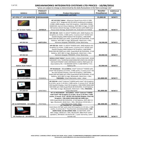 Copy of JUNE PRICE LIST (1) | PDF