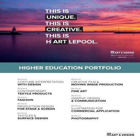 Cleveland College of Art - Hartlepool student work portfolio | PDF