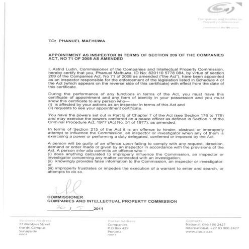 Enforcement Certificate | PDF