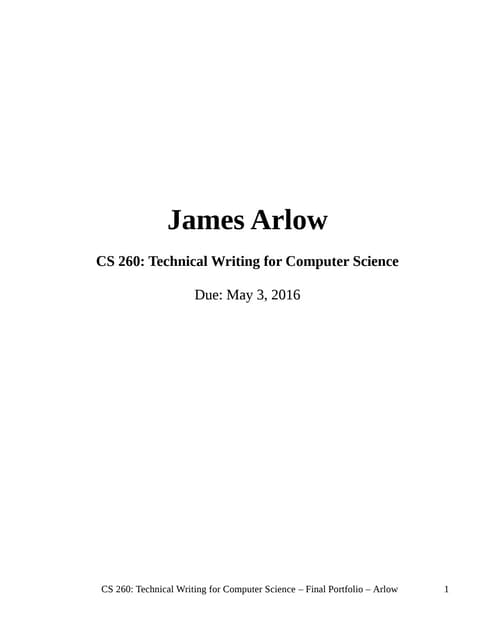 James Arlow presentations