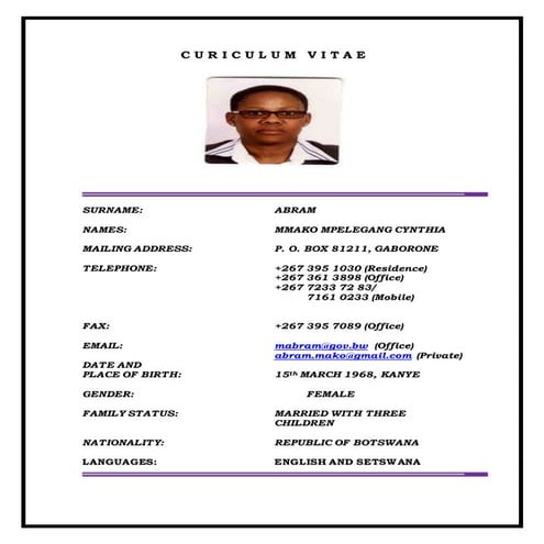 Updated CV- Mmako | DOCX