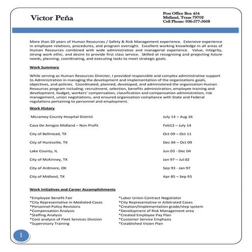 Victor Pena resume (1) | PDF