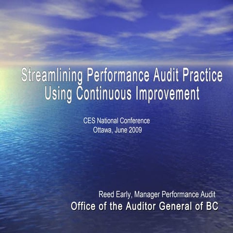 Streamlining Audit Practice Using Continuous Improvement | PPT