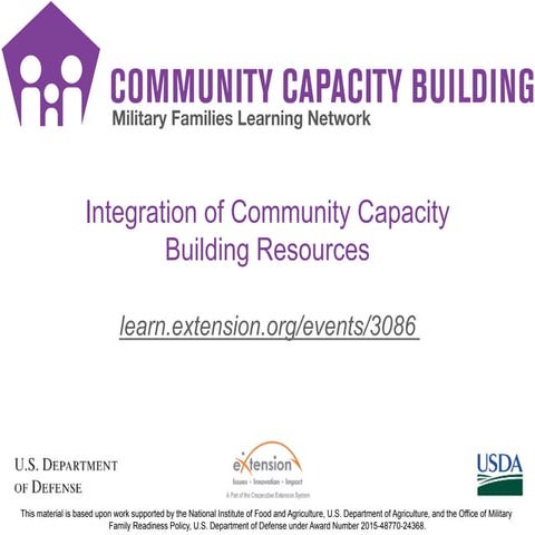 Integration of Community Capacity Building Resources | PDF ...