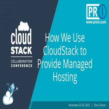 How We Use CloudStack to Provide Managed Hosting - Swen Brüseke - proIO | PDF