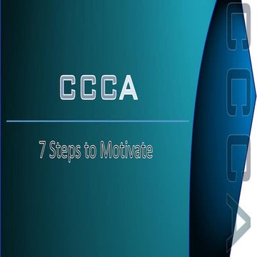 CCCA - 7 steps to motivate | PDF