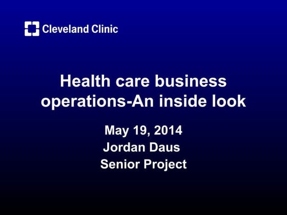 Cleveland Clinic Design Brief | PDF | Healthcare Industry | Industries