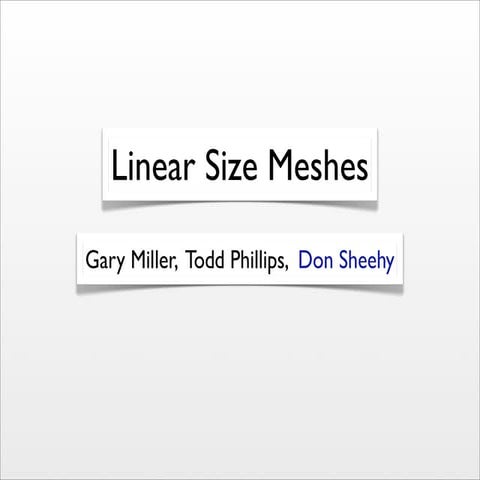 Linear Size Meshes | PDF