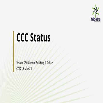 Timeline of construction remaining work for subsystem | PPTX