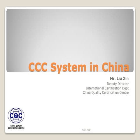 Ccc system in china | PDF