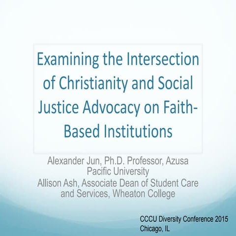 Examining the Intersection of Christianity and Social Justice Advocacy ...