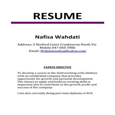 nafisa resume ECE | DOCX