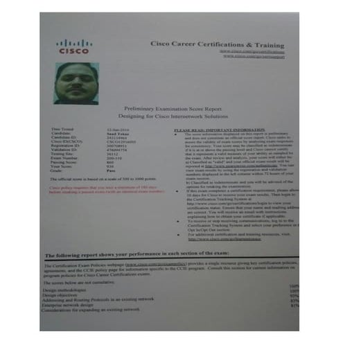 CCDA Exam Report | PDF | Computer Networking | Computing