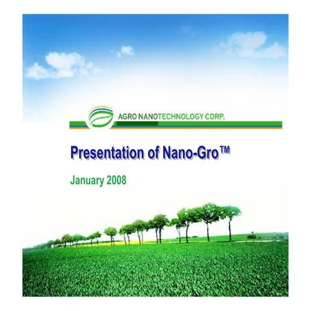 02 Presentation Nano Gro_2 | PDF | Agriculture | Industries