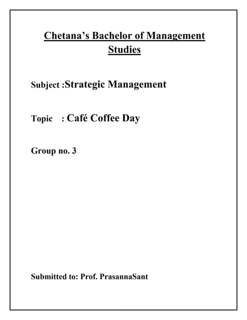 Cafe coffee day brand identity & analysis | PDF