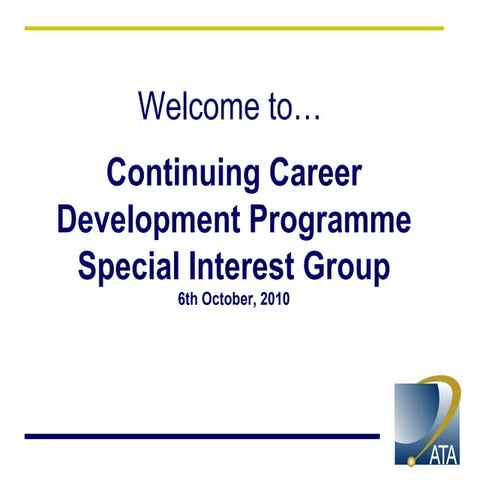 ATA Continuing Career Development (CCD) Program Presentation; 6th ...