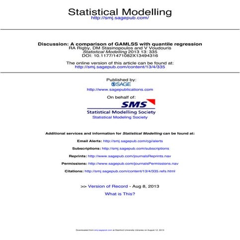 StatsModelling | PDF
