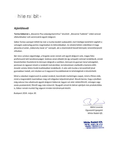 Gabor Torma letter | PDF