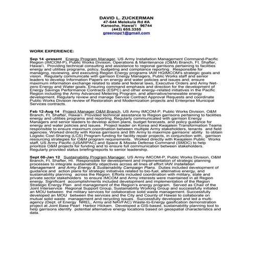 Resume David Zuckerman 1-1-16 | DOC