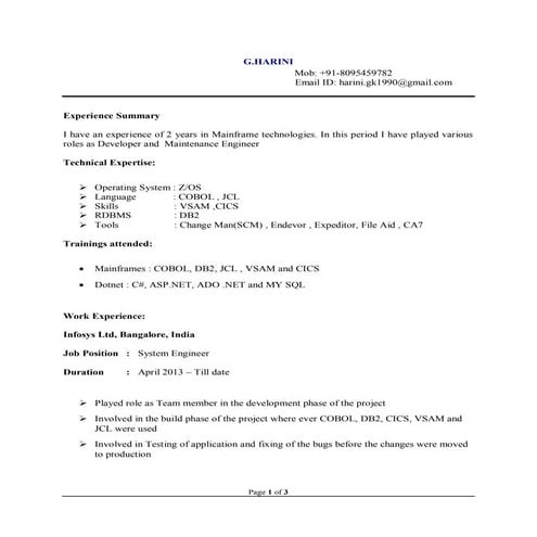 Harini_Resume | PDF