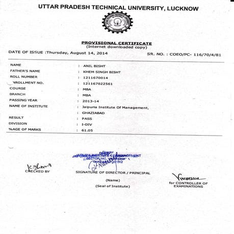 MBA_Certificate | PDF | Education