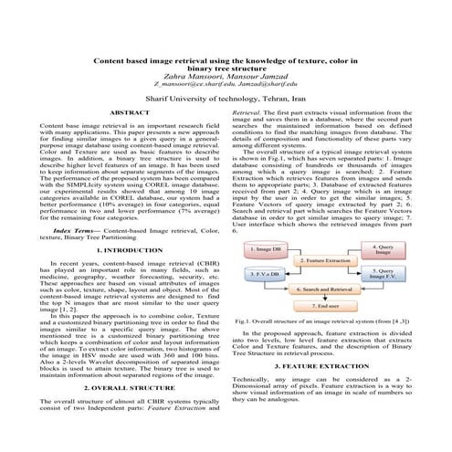 Content Based Image Retrieval Using The Knowledge Of Color Texture In Binary Tree Structure Pdf