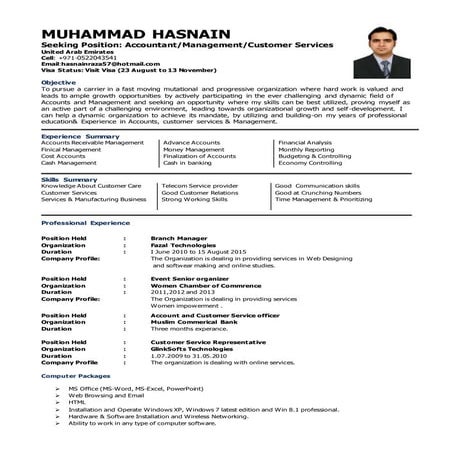 Muhammad Hasnain CV | DOCX
