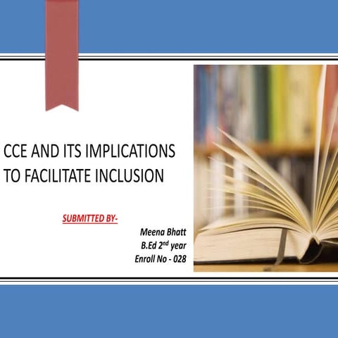 Cce evaluation for inclusion | PPTX
