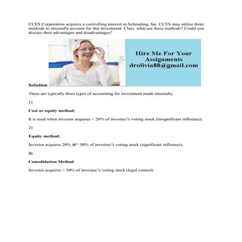 CCES Corporation acquires a controlling interest in Schmaling- Inc- CC.docx