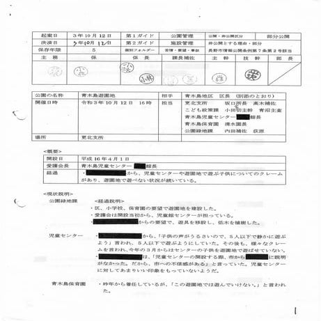 #公園廃止 「こどもを安全に遊ばせることができない」 令和3年10～12月会議記録公園緑地課 | PDF