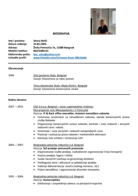 Cv evropski-format | PDF