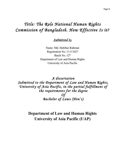 NATIONAL HUMAN RIGHTS COMMISSION | PPTX