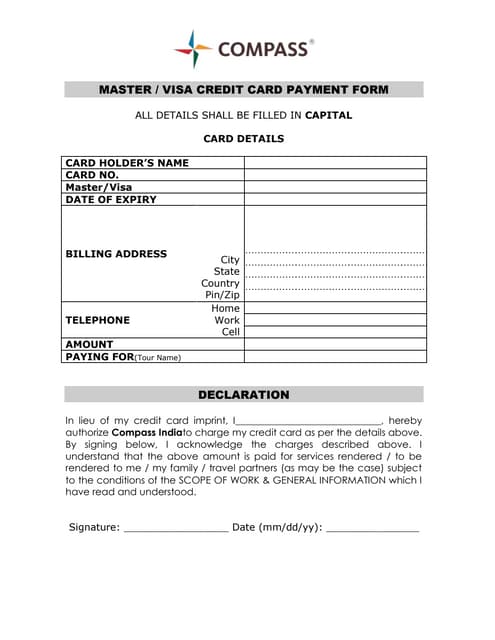 Cc form master visa | PDF