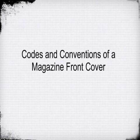 Codes and convection of a magazine | PPTX