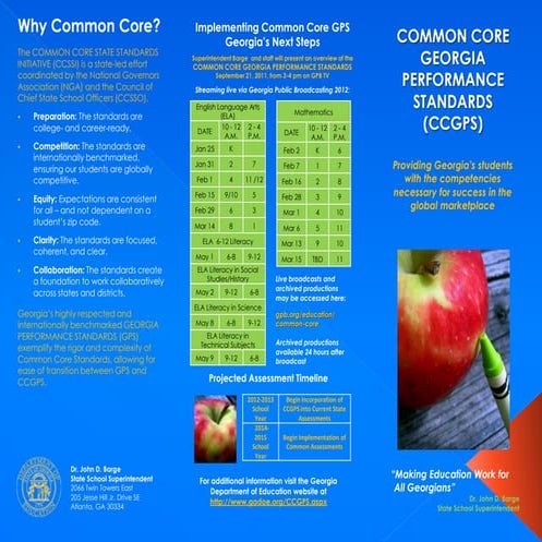 Georgia's Common Core Initiative Brochure | PDF | Educational ...