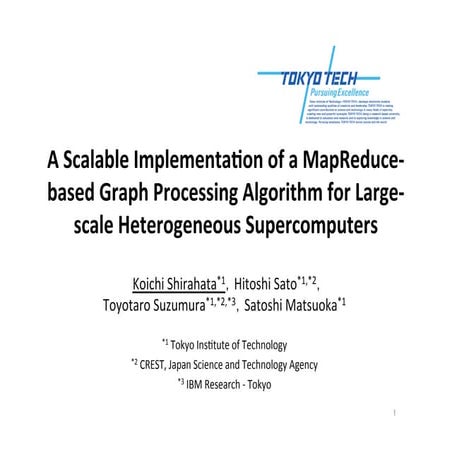 A Scalable Implementation Of A Mapreduce Based Graph Processing Algorithm For Large Scale
