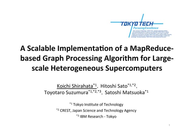 A Scalable Implementation Of A Mapreduce Based Graph Processing Algorithm For Large Scale