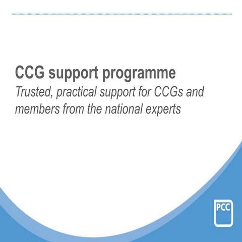 CCG support presentation | PPTX | Healthcare Industry | Industries