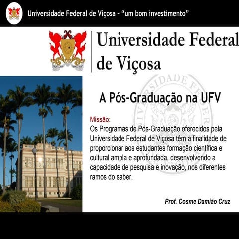 Pró Reitoria De Pesquisa E Pós Graduação Ufv Ppt
